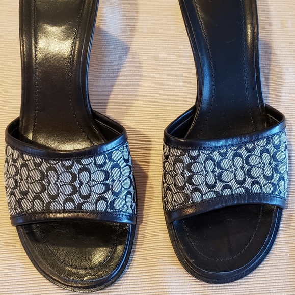 Coach | Shoes | Coach Signature Kitten Heel Sandal | Poshmark